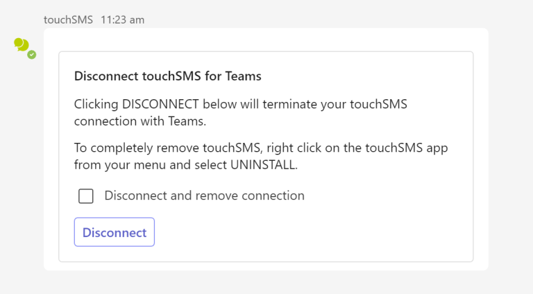 Microsoft Teams – Support | touchSMS