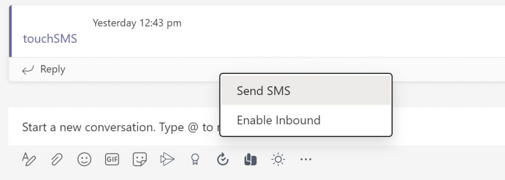 Microsoft Teams – Support | touchSMS